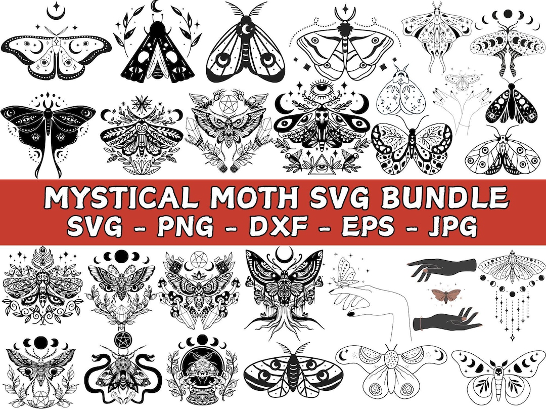 Mystical Moth SVG Bundle, Mystic Moth Svg, Celestial Svg,mystic Moth ...