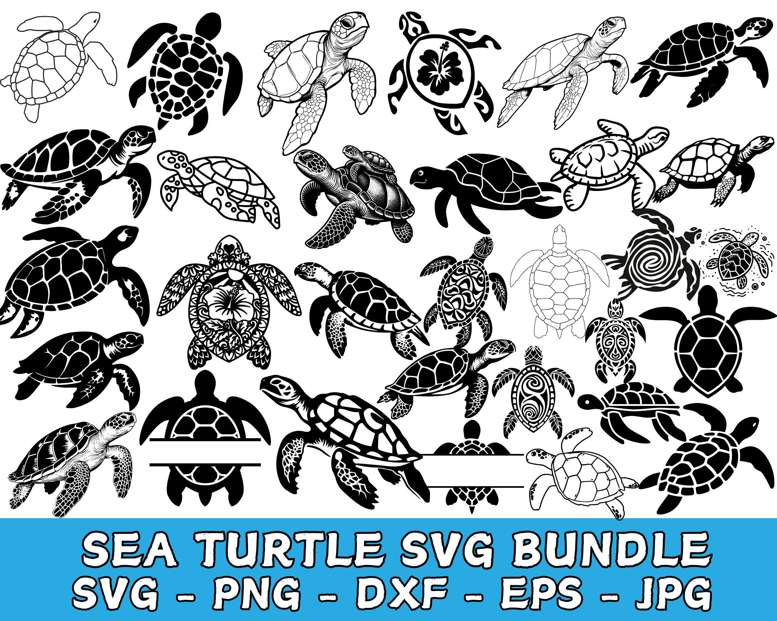 TURTLE SVG, Sea Turtle Svg, 200 Sea Turtles DESIGNS Clipart, Turtle Svg ...