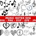 Music Notes SVG Bundle: Vector Clipart, Cut Files (digital Download) - Etsy
