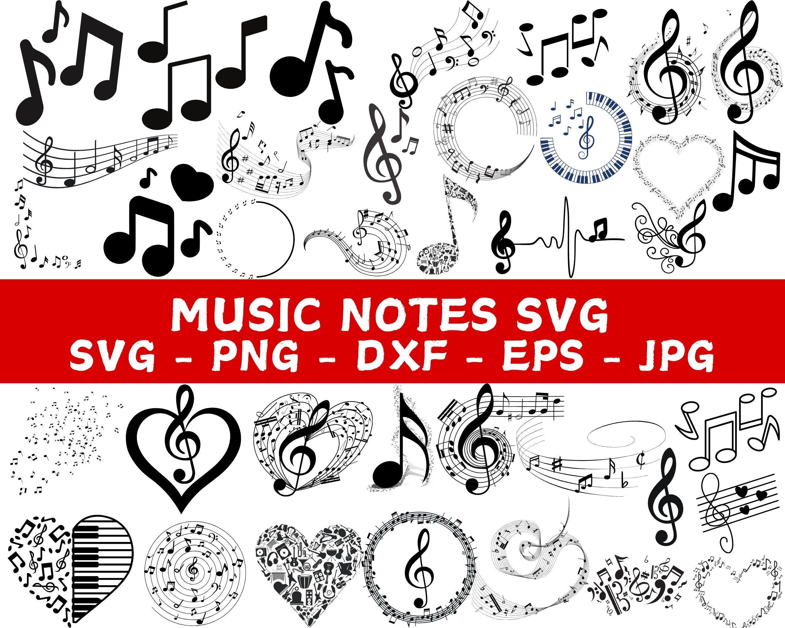 MUSIC NOTES SVG, Music Notes Bundle Svg, Music Notes Clipart , Music ...