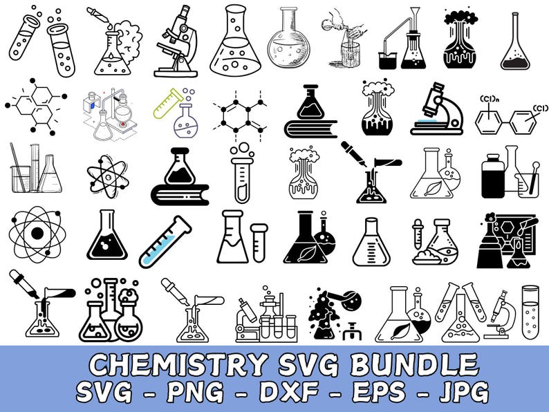 Chemistry SVG Bundle, Chemistry PNG Bundle, Chemistry Clipart ...