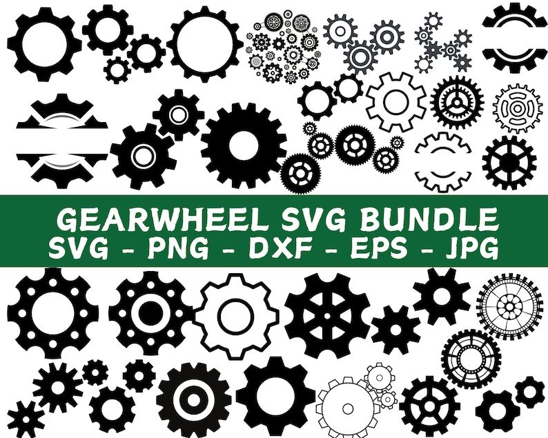Gears SVG Bundle, Gears PNG Bundle, Gears Clipart, Gears SVG Cut Files ...