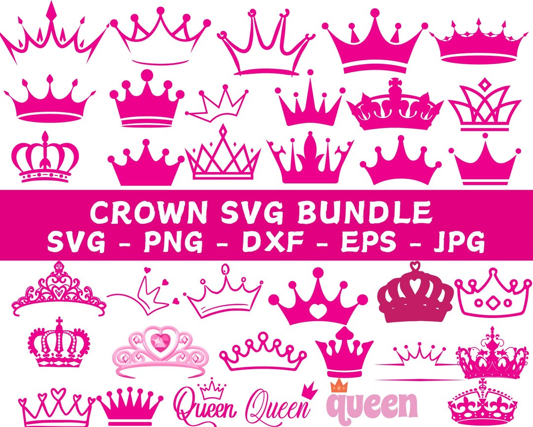 Royal Crown SVG Bundle: Princess, Queen, King Tiara (cut Files) - Etsy