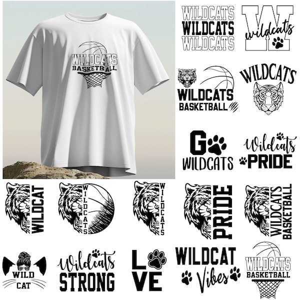 Wildcat Svg - Etsy