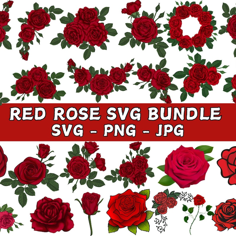 Roses Svg - Etsy