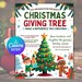 Christmas Giving Tree Fundraiser Flyer | Angel Tree Charity Poster ...