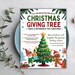 Christmas Giving Tree Fundraiser Flyer | Angel Tree Charity Poster ...