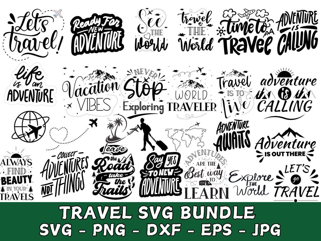 Travel Svg Bundle, Funny Travel Svg, Traveling Svg, Travel Clipart, Svg ...