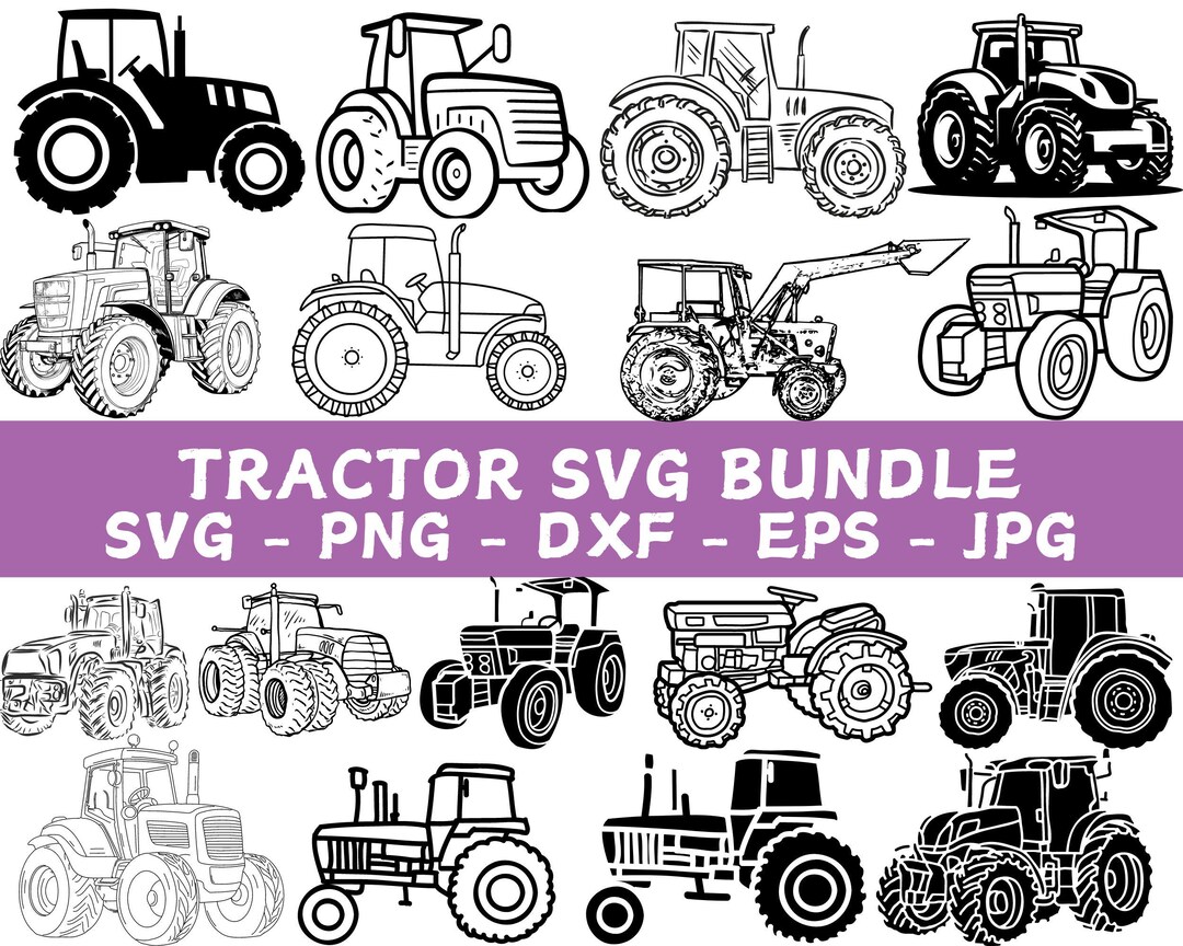 Tractor SVG Bundle, Tractor PNG Bundle, Tractor Clipart, Tractor SVG ...