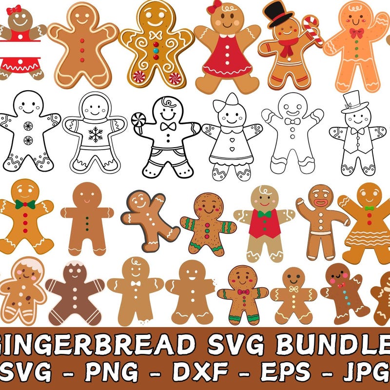Gingerbread Face Svg - Etsy