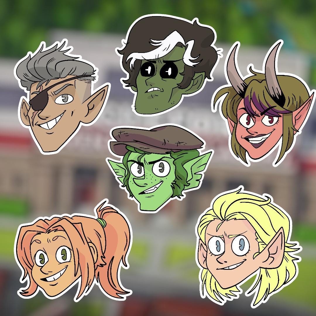 The Bad Kids, Fantasy High Sticker Sheet - Etsy