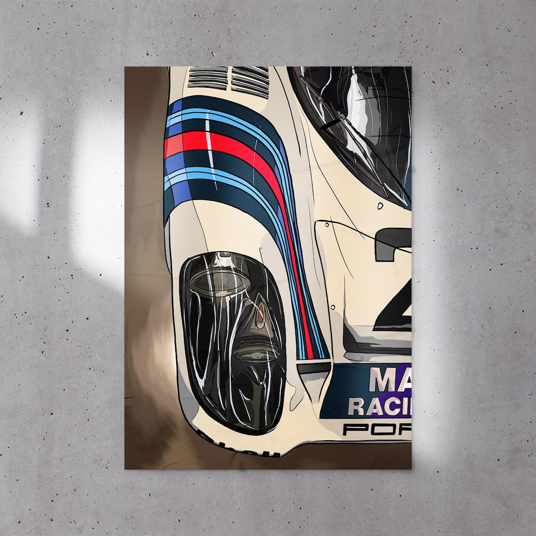 Porsche Martini 917 Le Mans Racing Car, Wall Art, High Quality Giclée ...