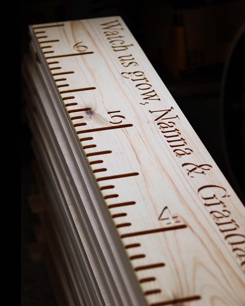 Personalised Wooden Height Chart Ruler, Wooden Height Chart, Children's ...