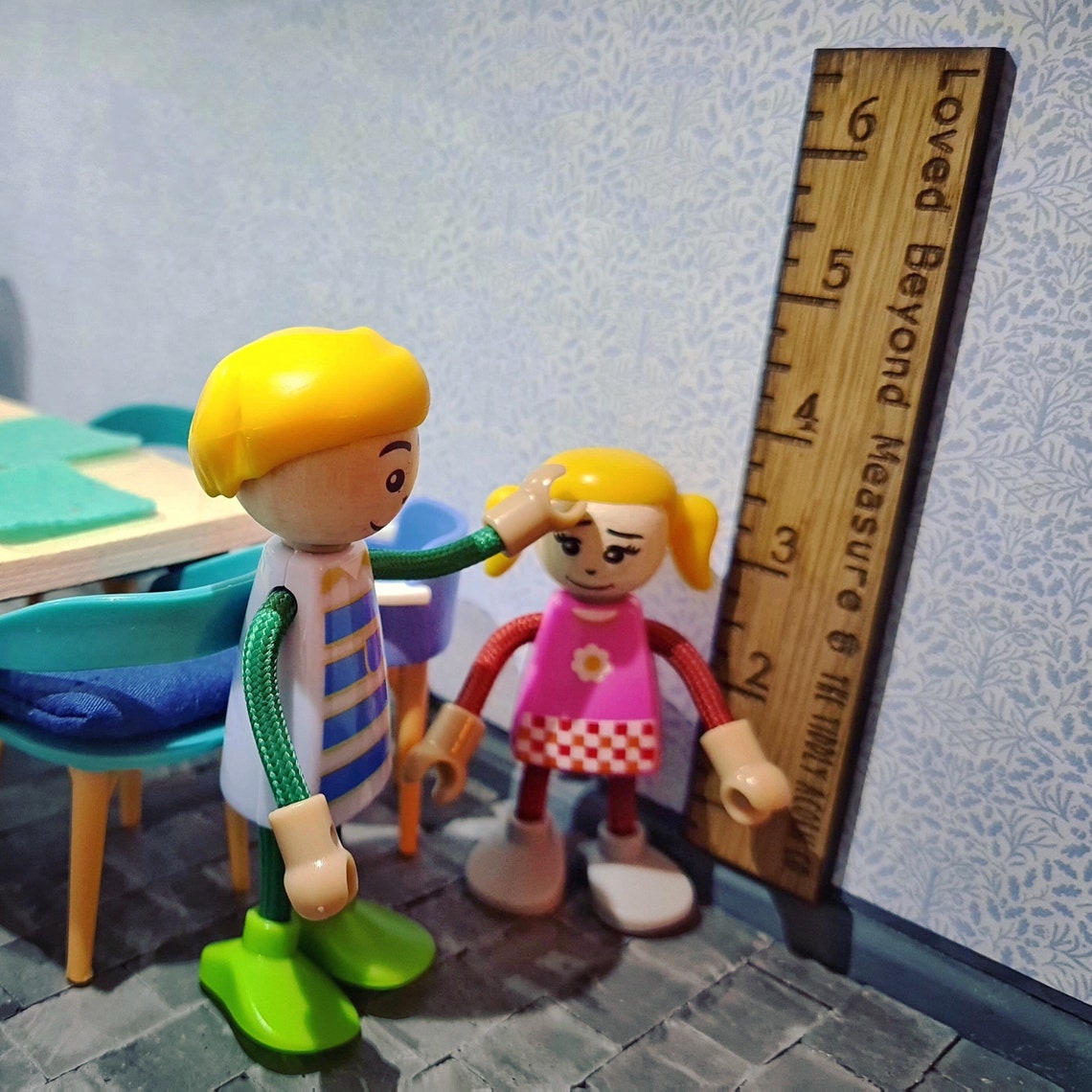 16th Scale Miniature Height Chart, 1/16th Scale for Dolls House, 1:16 ...