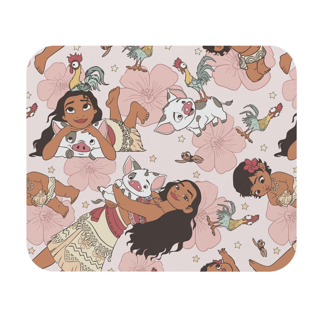 Tropical 9x8 Princess Mouse Pad, Cute Disney-inspired Desk Accessory ...