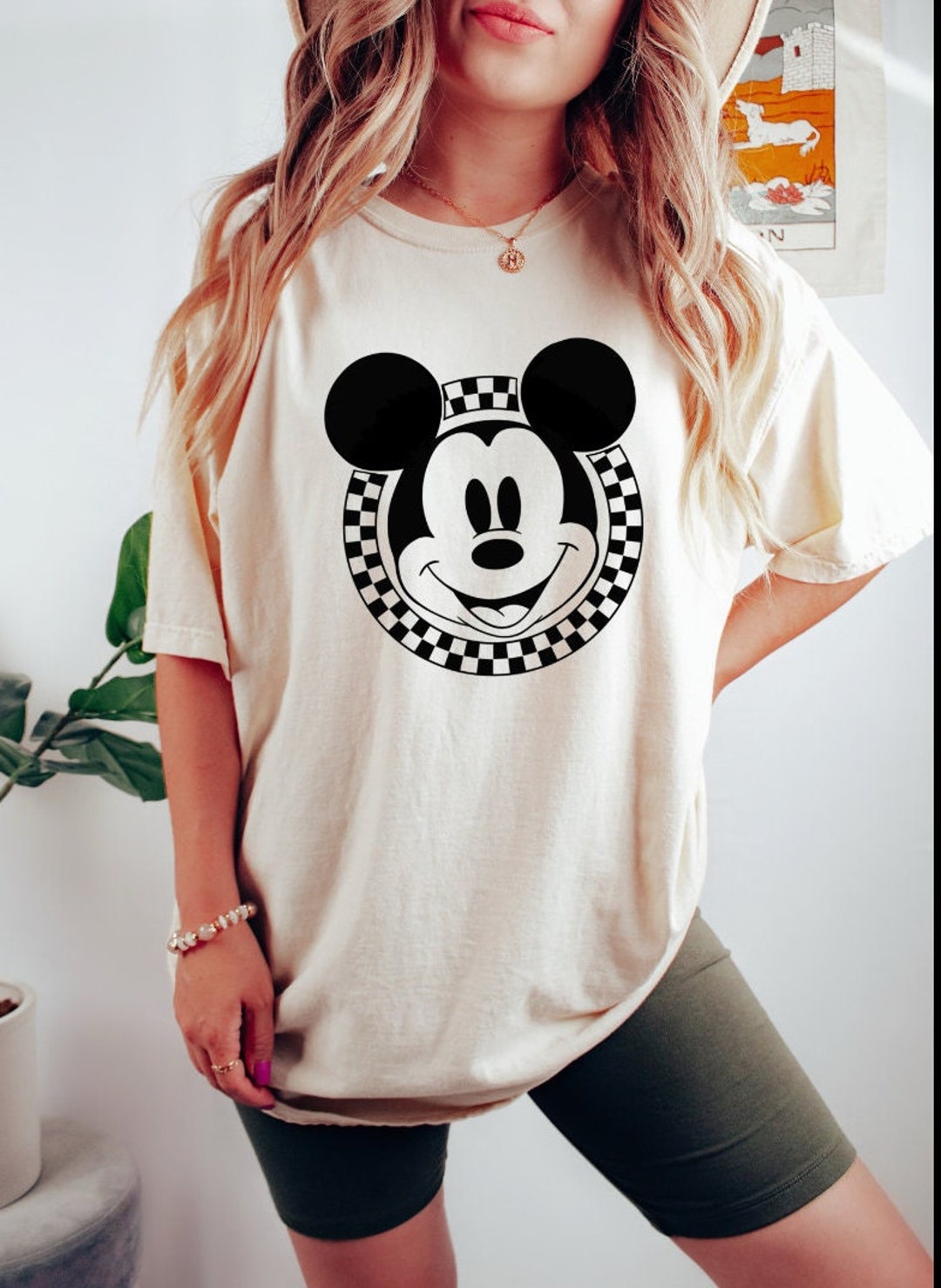 COMFORT COLORS Mickey Checker Shirt Mickey Mouse Disney Shirt Mens ...