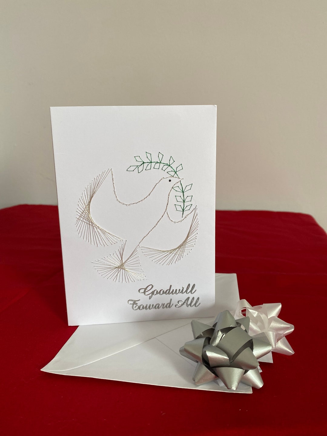 Handmade Christmas Card. Dove. Dove of Peace - Etsy