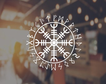 Helm of Awe Celtic Border Runes Norse Mythology, Viking, Pagan, Asatru ...