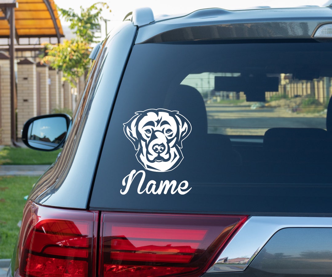 Personalized Labrador Vinyl Decal Dog Sticker for Car Window Bumper - Etsy