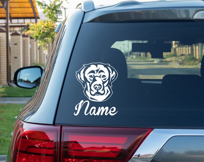 Personalized Labrador Car Window Decal - Etsy