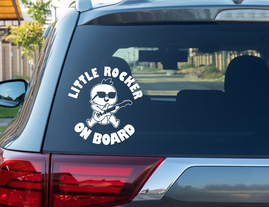 Little Rocker on Board Car Window Sticker Vinyl Decal Rock - Etsy