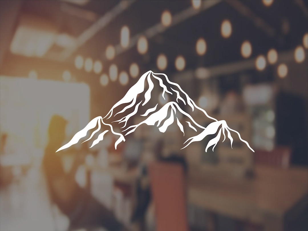 MOUNTAIN Vinyl Decal Adventures Car Window Sticker Travel Hiking off ...