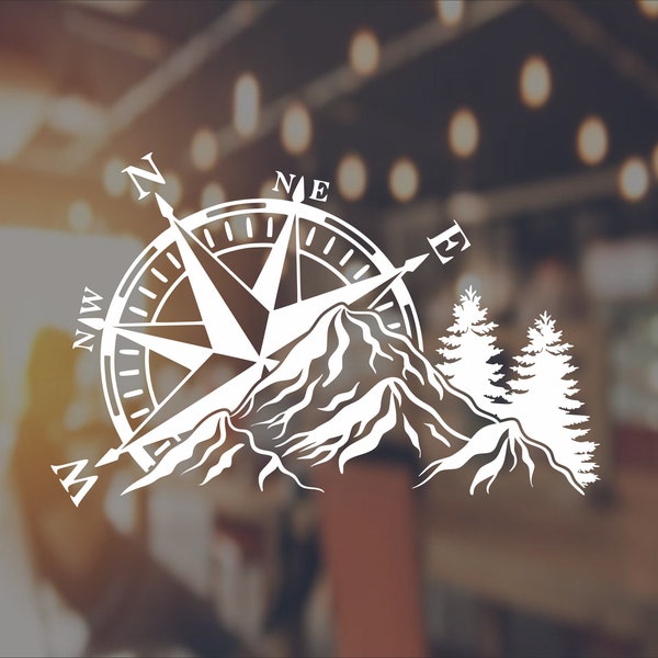 Compass Wall Decal - Etsy