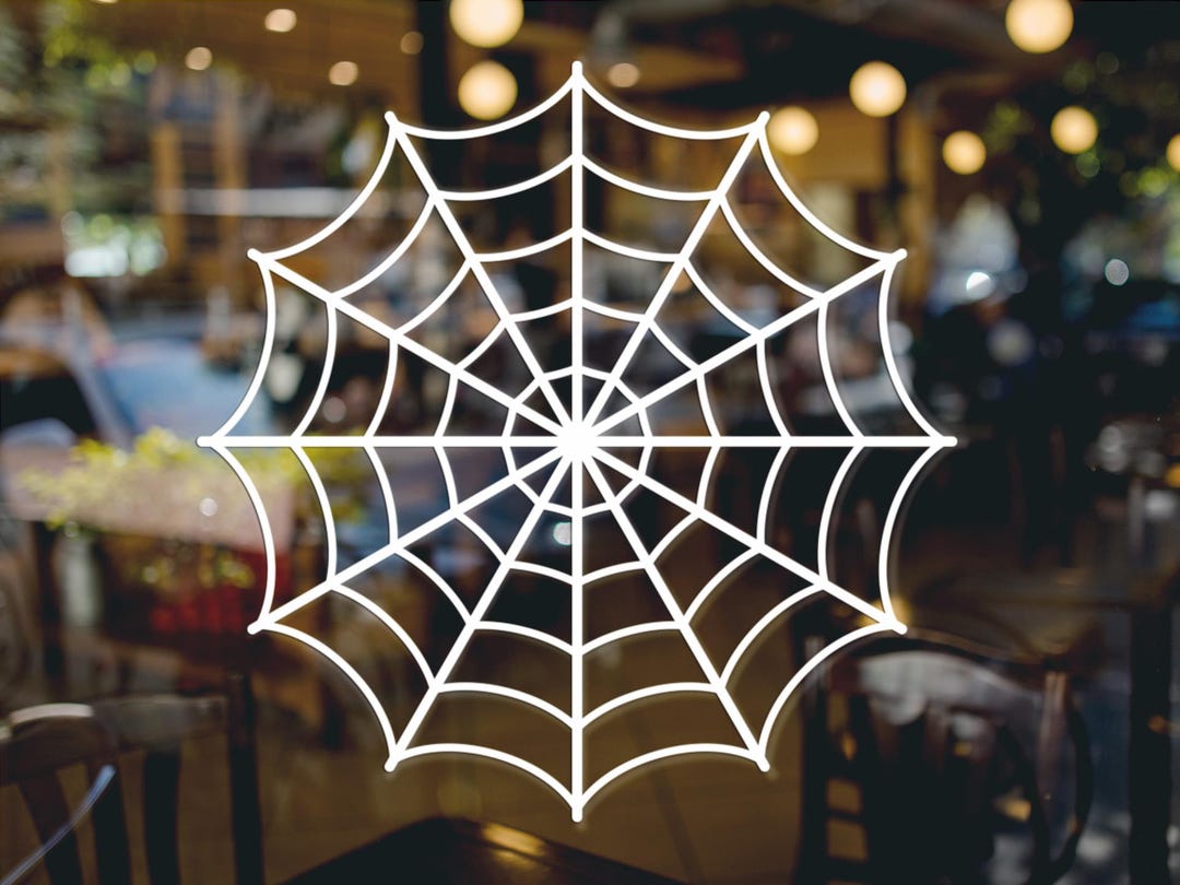 Spider Web Vinyl Decal Cross Spider Web Sticker Car Wall - Etsy