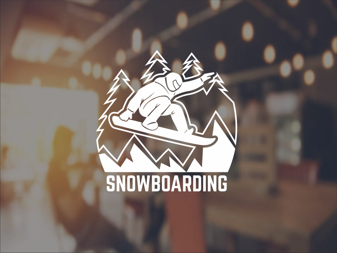 Snowboarding Decal Snowboard Wall Car Bumper Sticker Mountain Winter ...