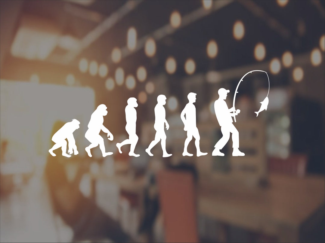 Fishing Evolution Vinyl Decal Bumper Car Wall Window Glass Helmet ...