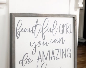 Beautiful Girl Sign - Etsy