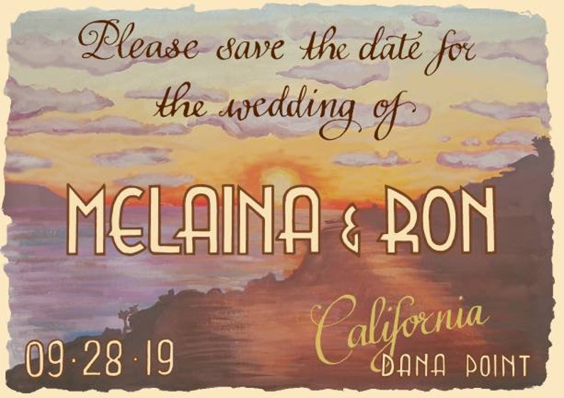 Custom Save the Date Cards | Bespoke Invitation Design | Unique Hand ...