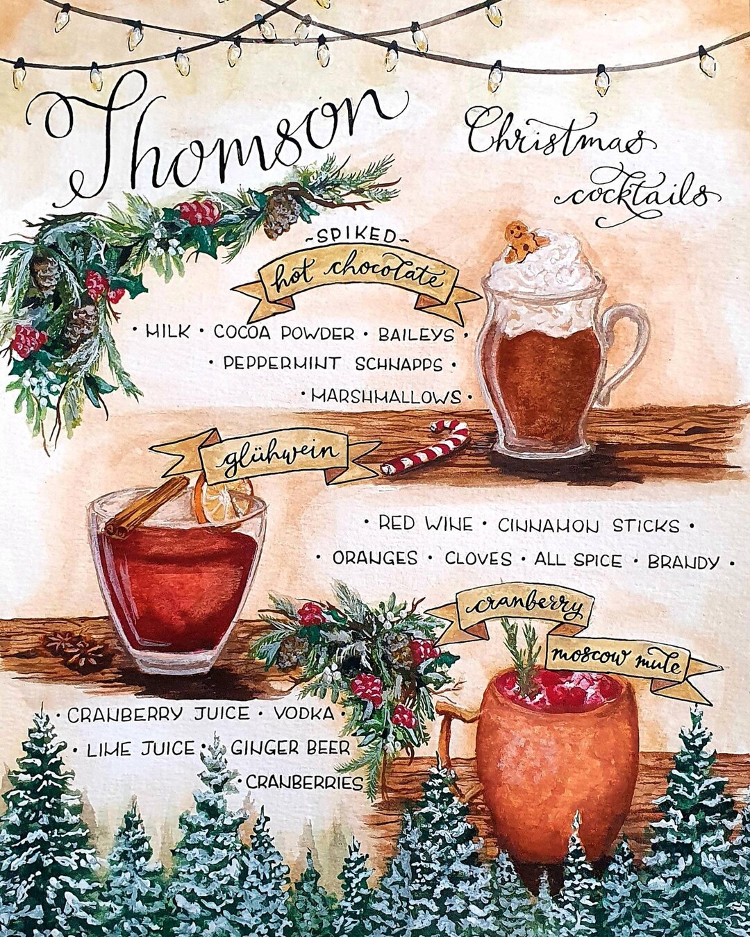 Christmas Drinks Menu | Signature Cocktails | Winter Wedding ...