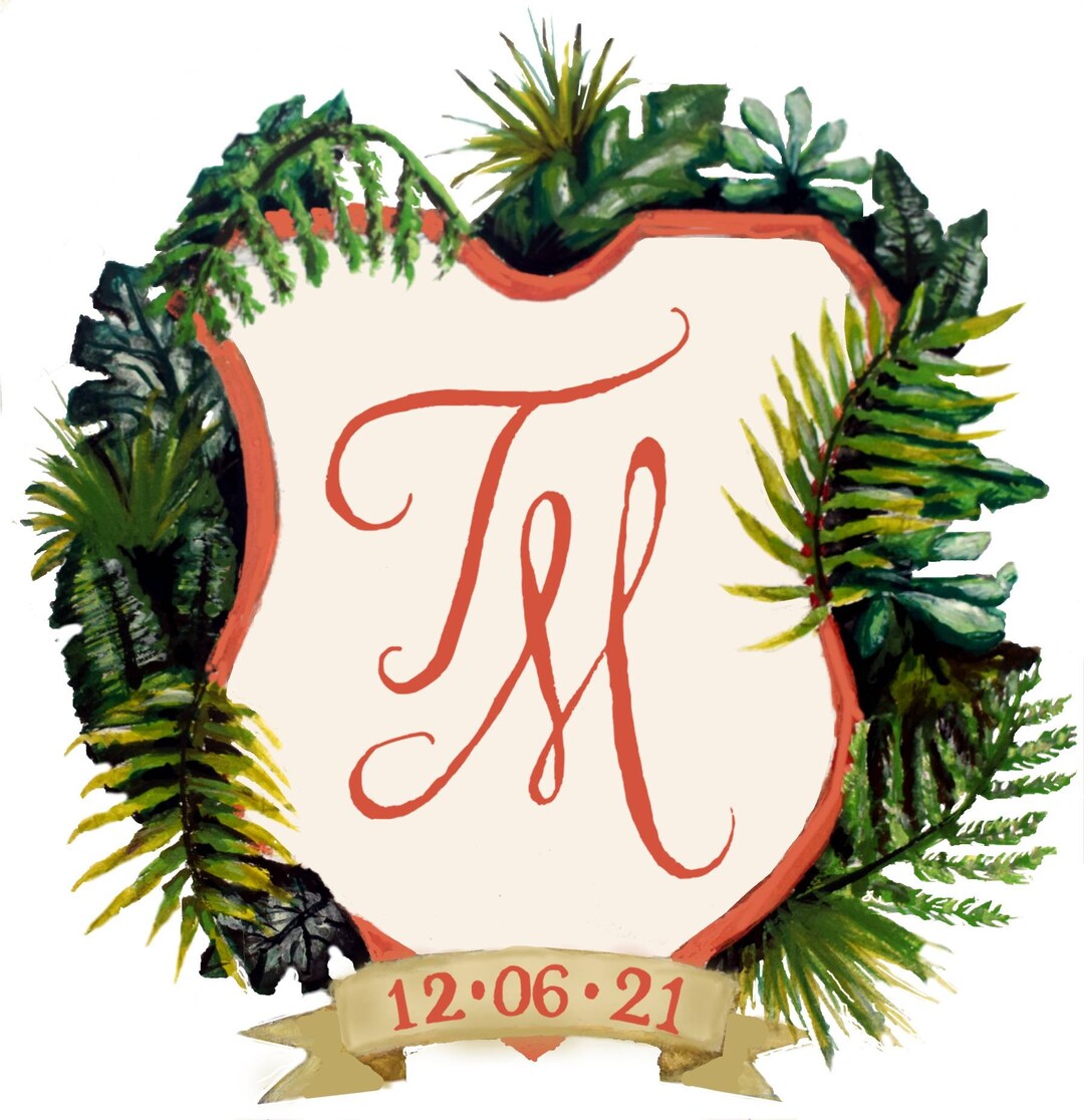 Wedding Crest for Bespoke Stationery | Custom Watercolour Heraldry With ...
