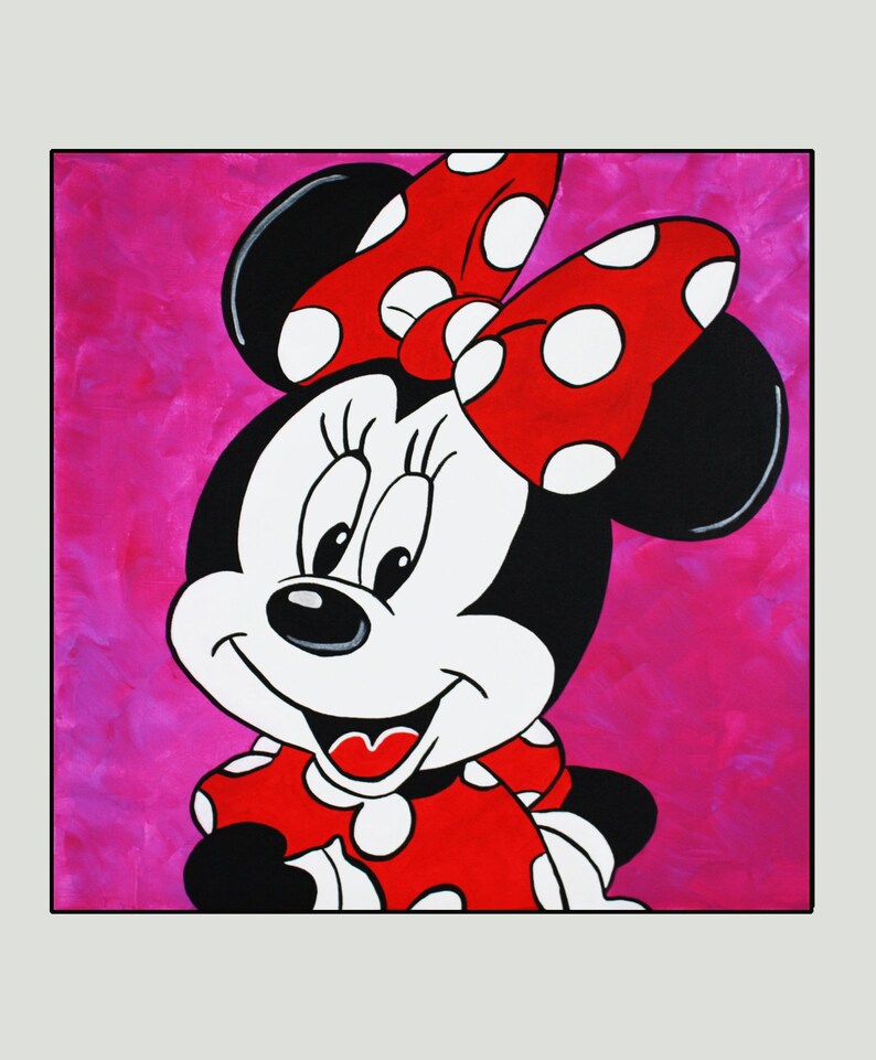 MINNIE Mouse Art Print Minnie Mouse Print Wall Decor Wall - Etsy