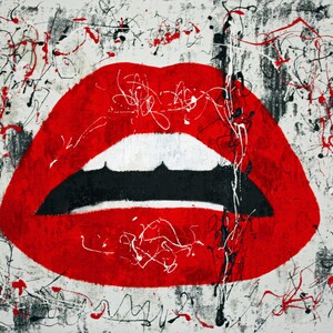 GOLD Mouth Print Mouth Poster Mouth Large Print Wall Art - Etsy