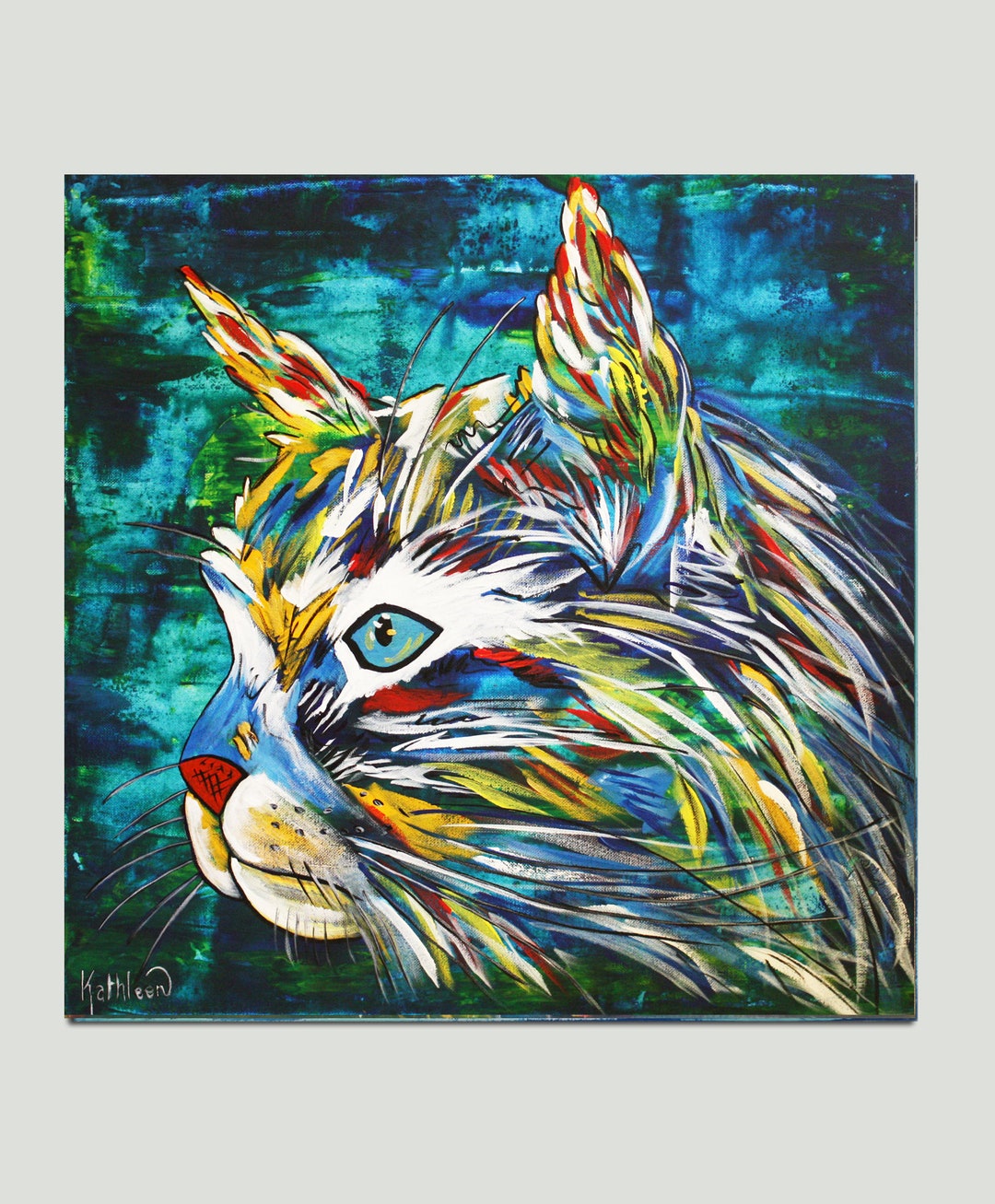 CAT Print Canvas Art Extra Large Print Art Home Decor Large - Etsy