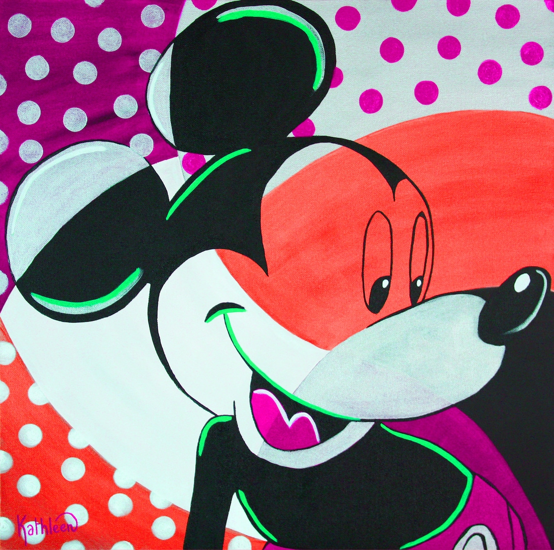 Mickey Mouse Art Print Mickey Mouse Art Wall Decor Wall - Etsy