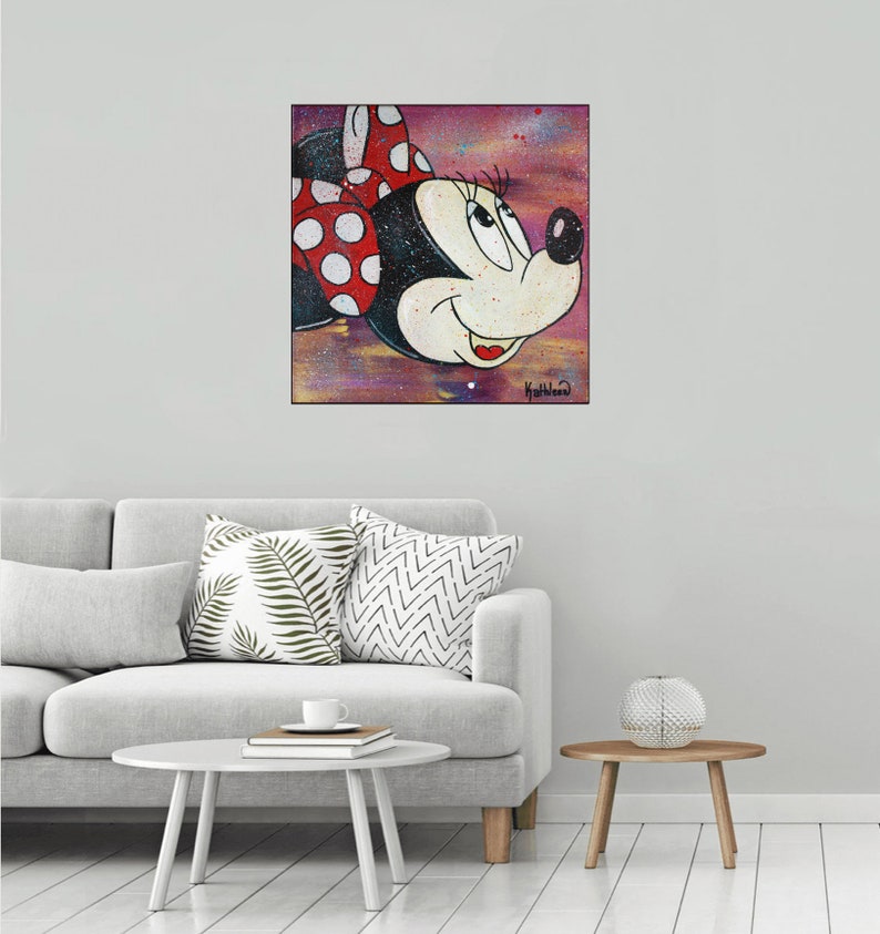 MINNIE Mouse Art Print Minnie Mouse Print Wall Decor Wall - Etsy