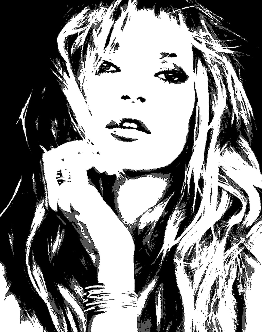 Kate Moss Art Print, Artwork, Kate Moss Portrait, Poster, Modern Art ...