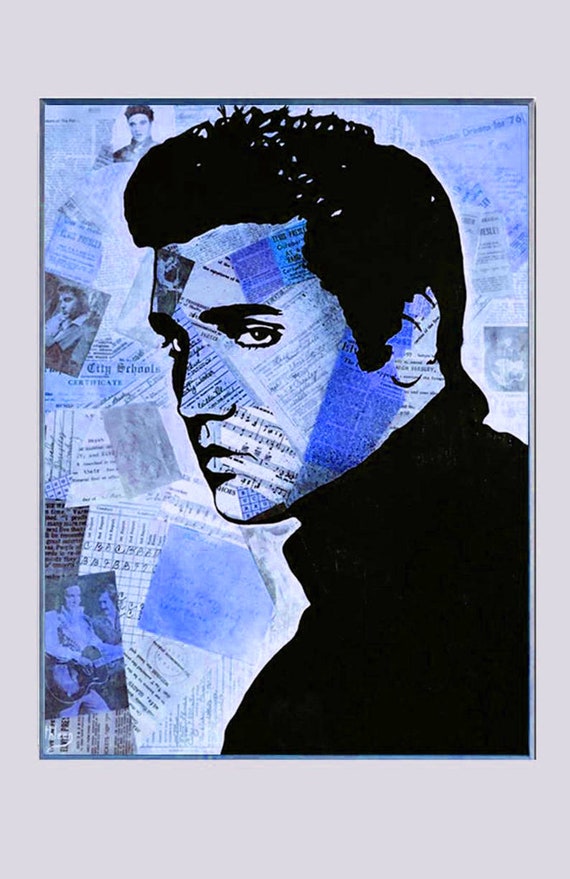 Elvis Presley Art Print Elvis Presley Artwork Portrait Etsy