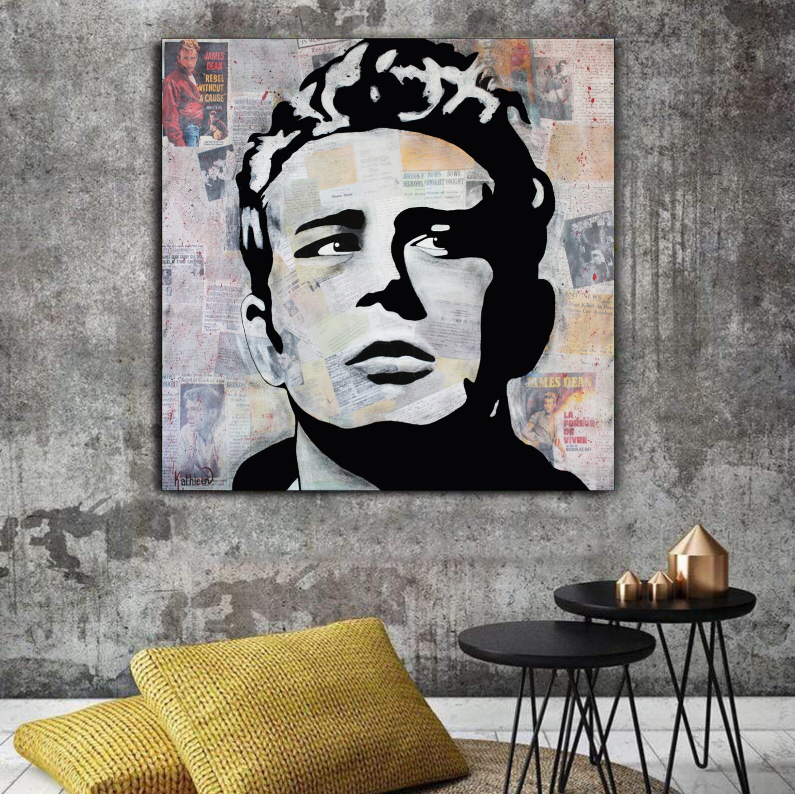 James Dean Original Art Print Portrait Modern Art Print - Etsy