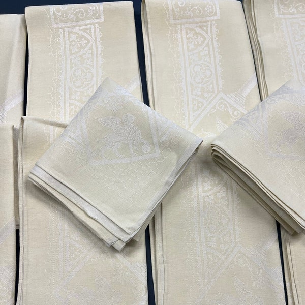 Damask Linen Napkins - Etsy