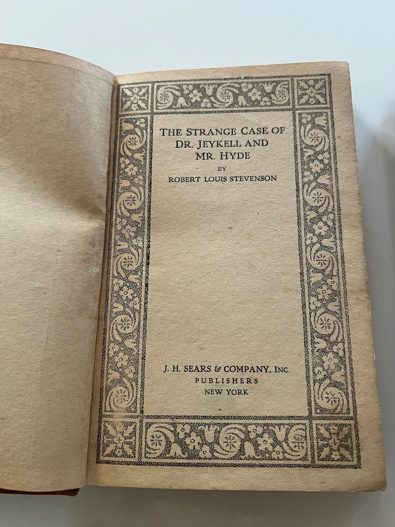 Antique Books JH Sears the Spy/ Dr Jekyll - Etsy