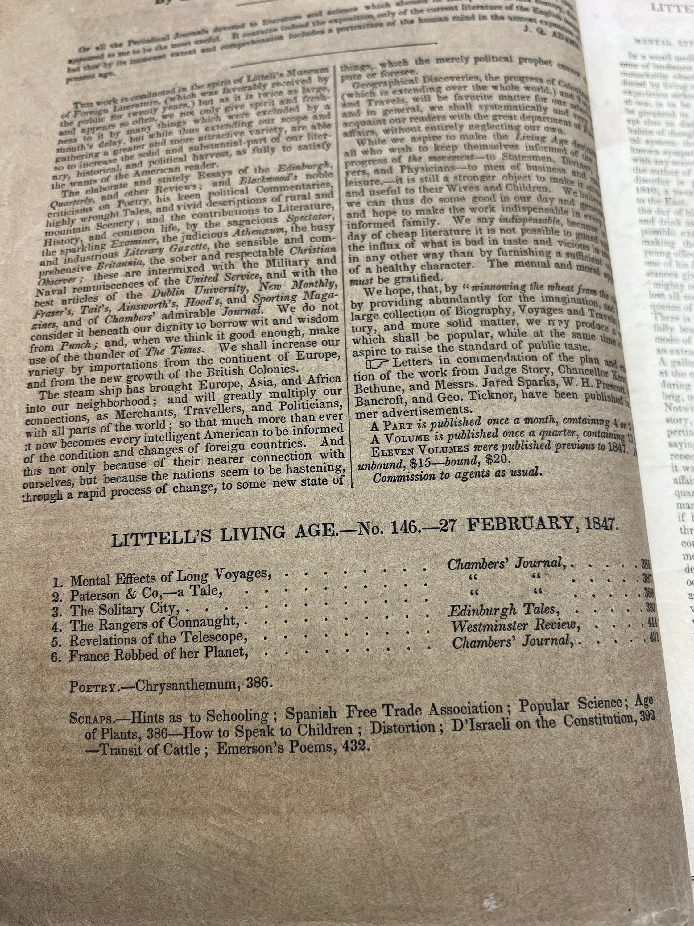 Littell’s Living Age Antique Magazines 1846-47 - Etsy