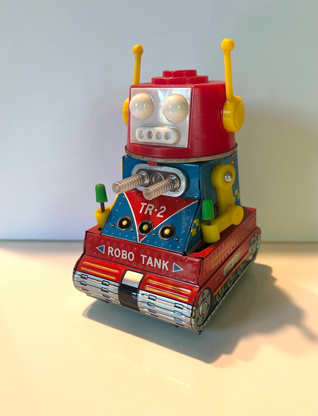 Vintage Tin Robot Tank Japan - Etsy