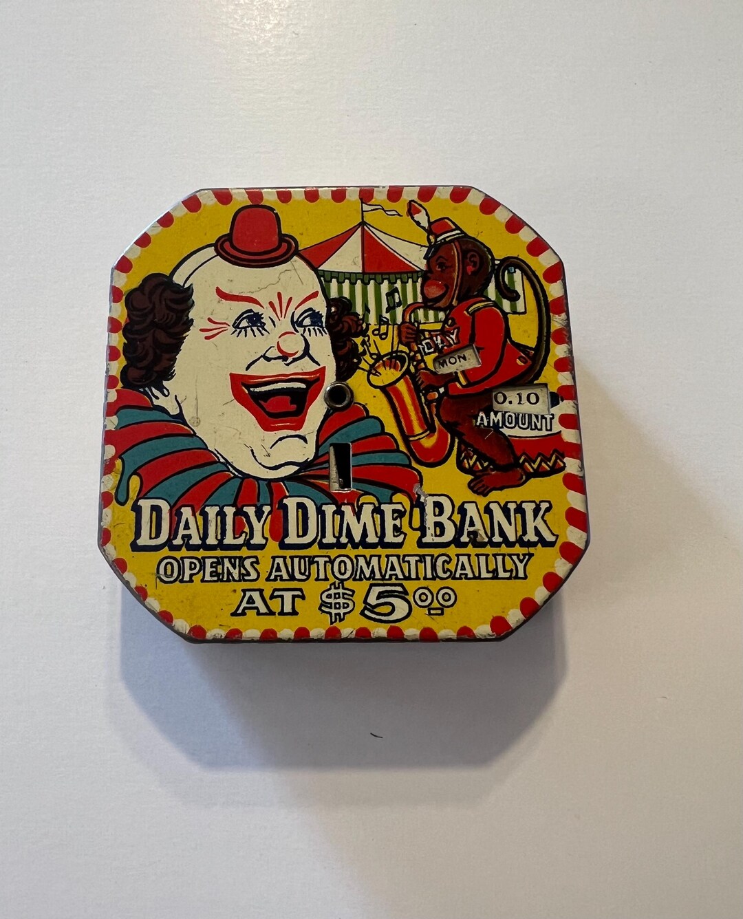 Vintage Daily Dime Bank Clown and Monkey Like New Condition - Etsy