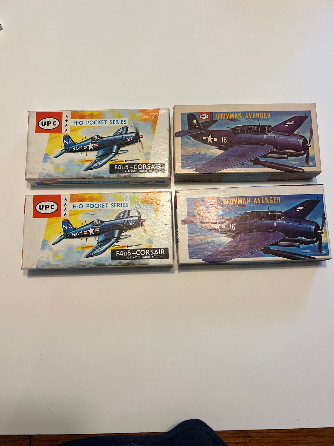 Vintage UPC Pocket Series Model Airplane Kits F4u5 Corsair and Grumman ...