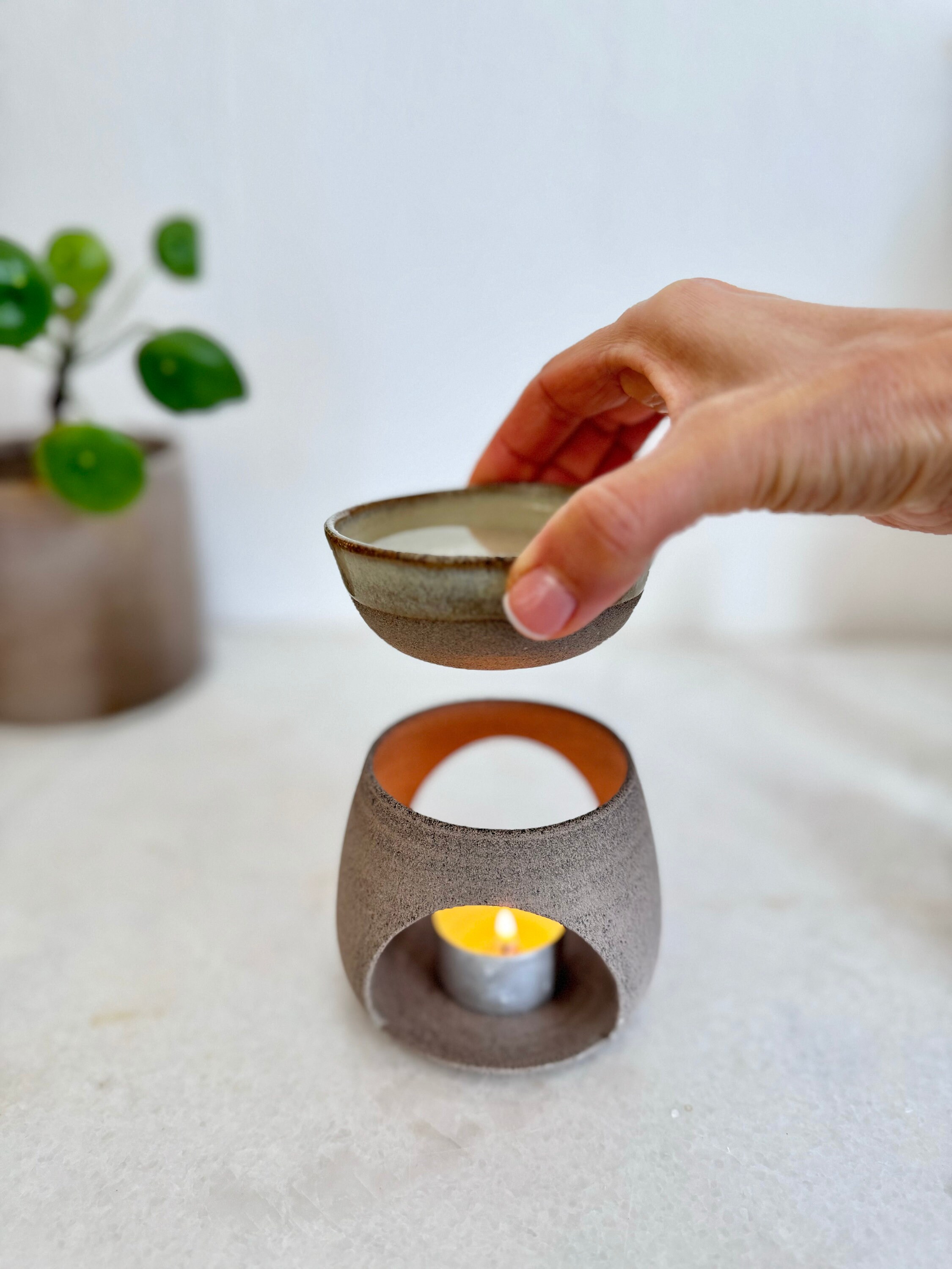 Handmade Stoneware Ceramic Oil Burner - Etsy