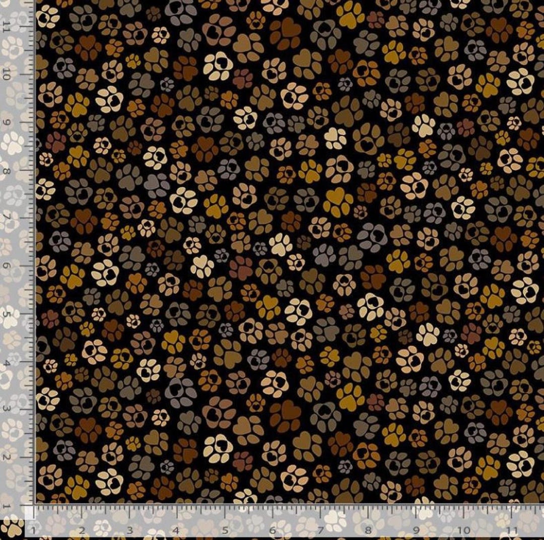 Happiness Has Paws: Black Dog Paws-timeless Treasures Sold by the Yard ...